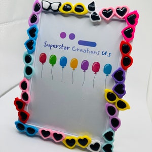 Handmade Photo Picture Frame, Colorful and Fun Sunglass Funky Frame ...