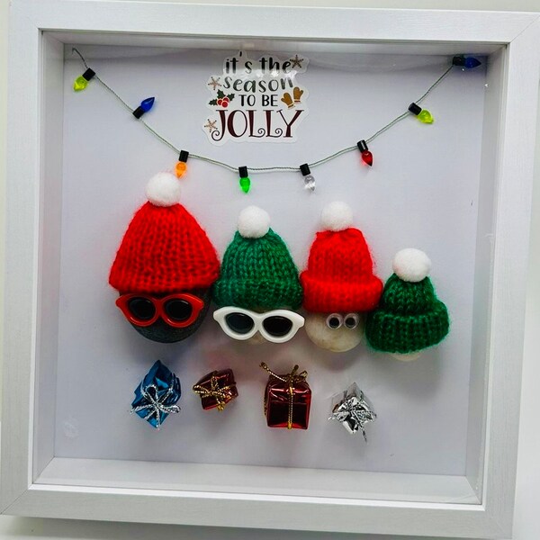 Christmas Pebble Art - Etsy UK