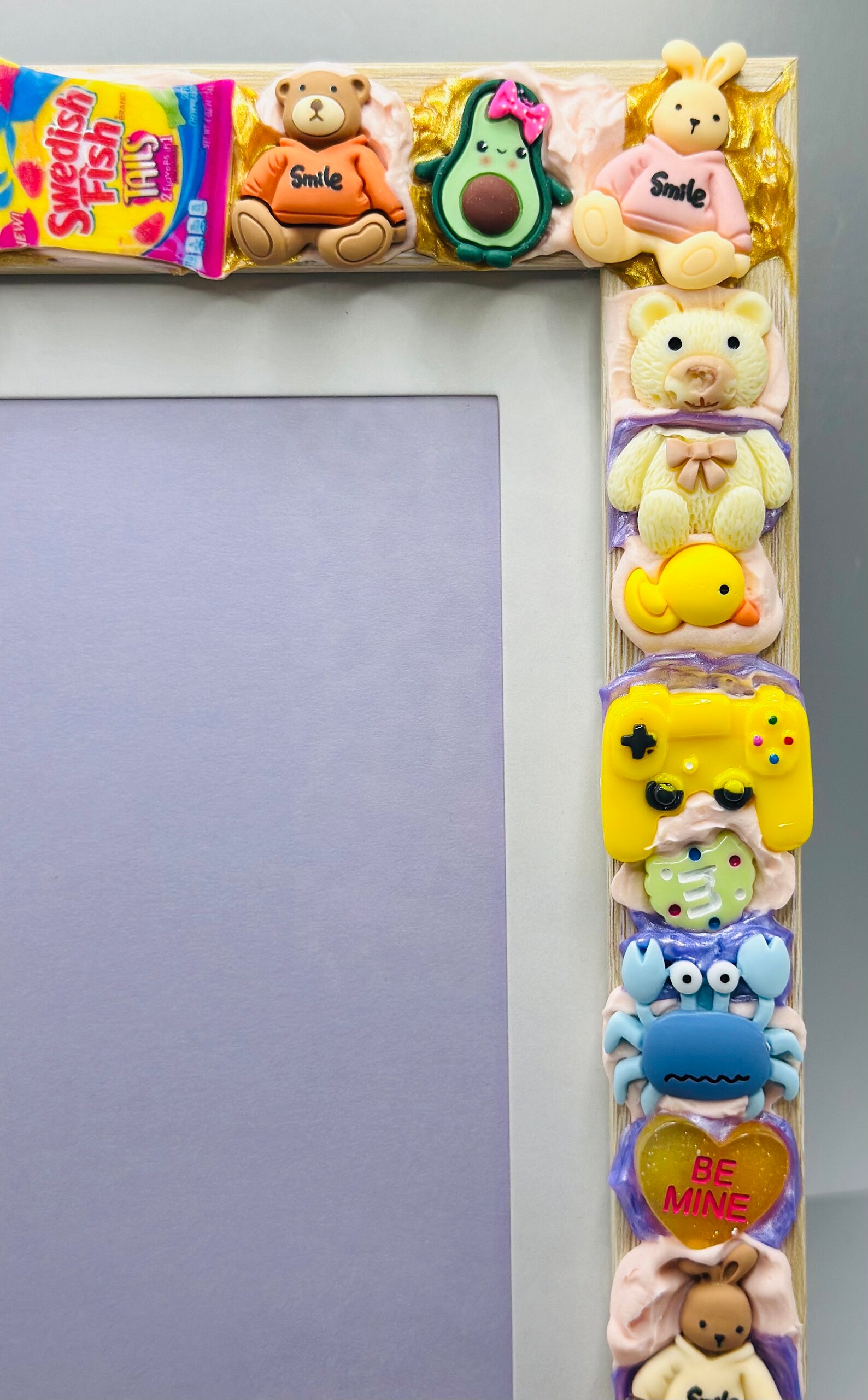 Candy Pop Art Frame With a Combination of Treats, Teddy Bears, Roller ...