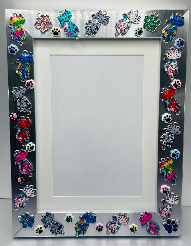 Kitten Love Picture Frame, Multicolored Resin Paws and Cats Frame Gift ...