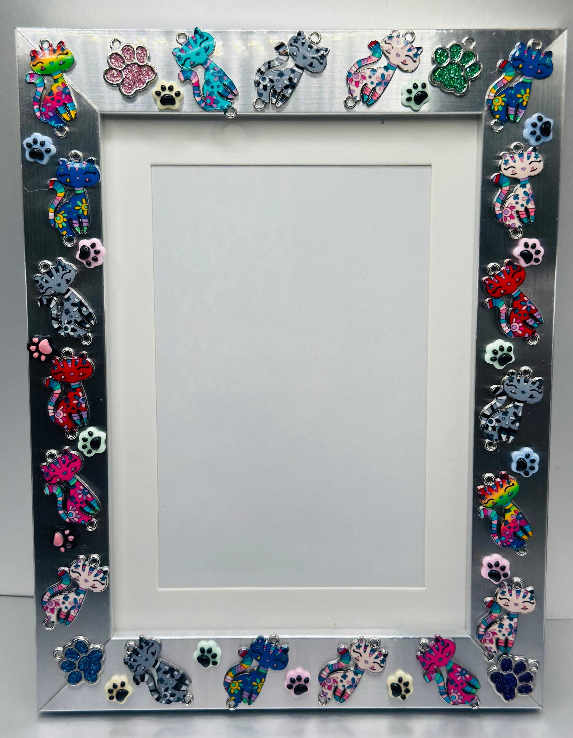 Kitten Love Picture Frame, Multicolored Resin Paws and Cats Frame Gift ...