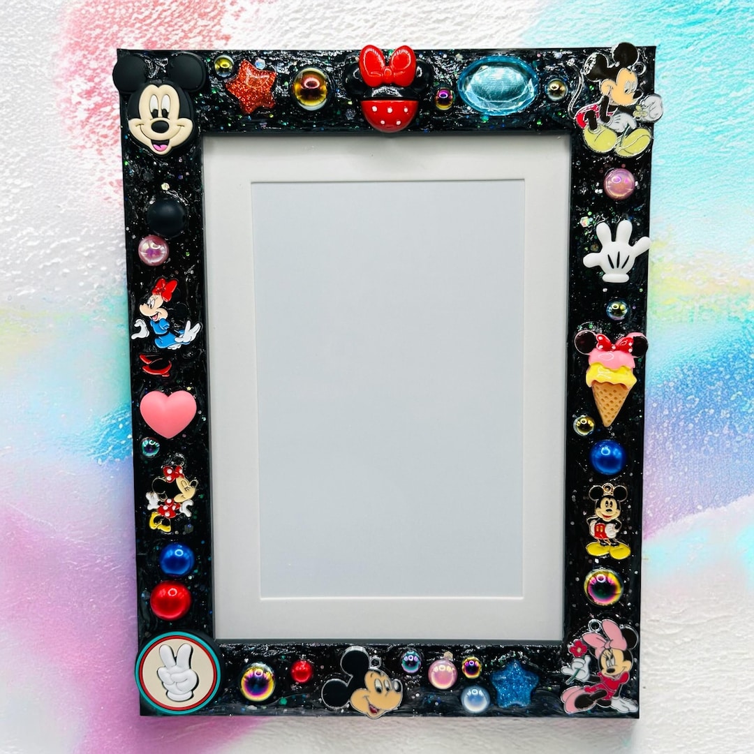 Disney Inspired Picture Frame| Mickey and Minnie Frame| Decoden Disney ...