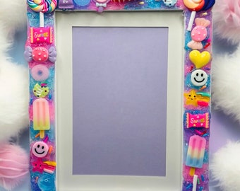Colorful Decoden Frame Resin Candy Decoration Sweet Treats 5x7 Picture ...