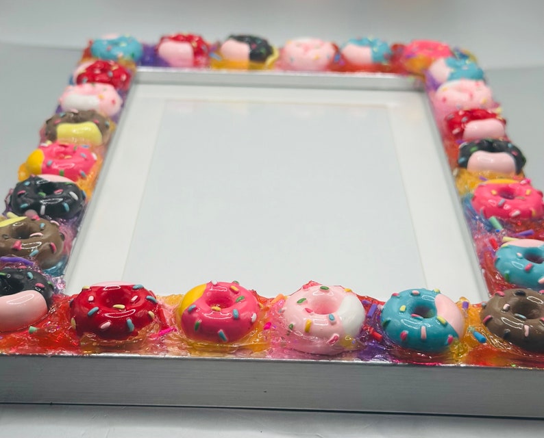 Colorful 3D Donuts and Sprinkles Picture Frame in a 5x7 in Solid Wood ...