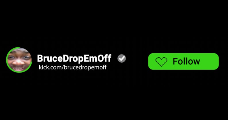 Custom Kick Follow Button Animated Overlay, Youtube Intro, Streaming ...