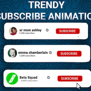 Custom Animated Subscribe Button Overlay dark/light Theme - Etsy