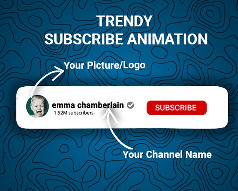 Custom Animated Subscribe Button Overlay dark/light Theme - Etsy