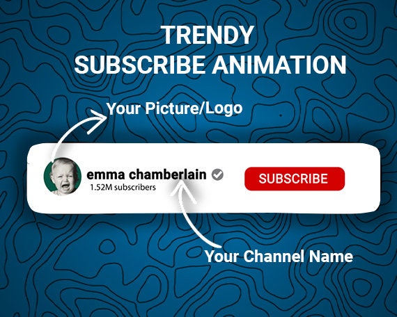 Custom Animated Subscribe Button Overlay dark/light Theme - Etsy