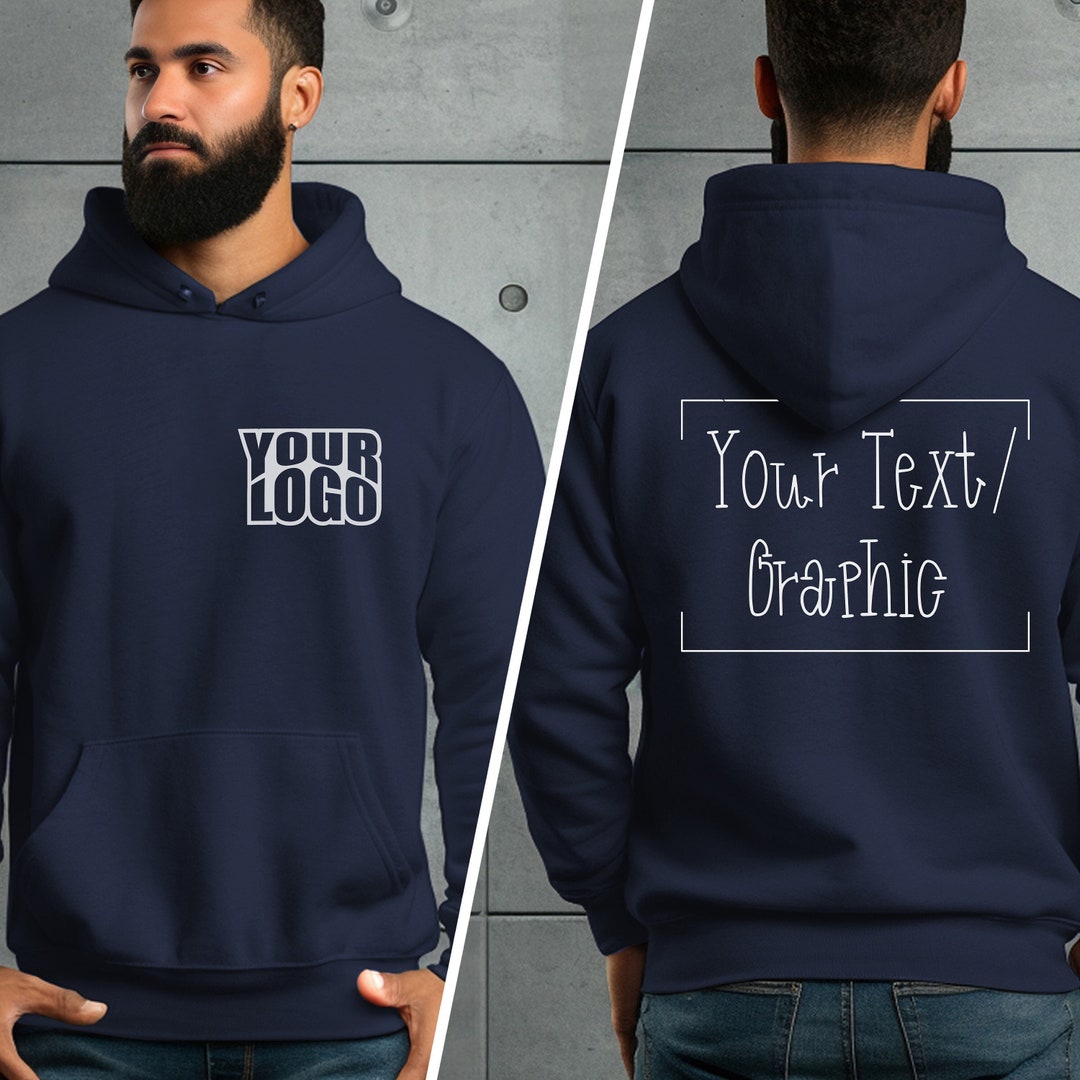 Custom Gildan Hoodies, Company Personalized Logo, Family Customized ...