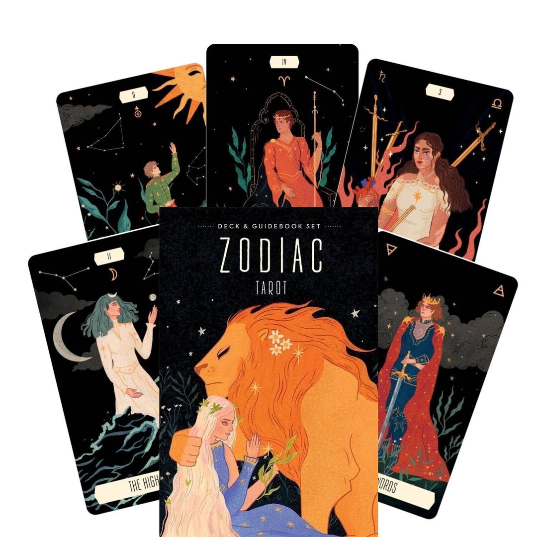 Zodiac Tarot Deck and Book Tarot Cards Set - Etsy