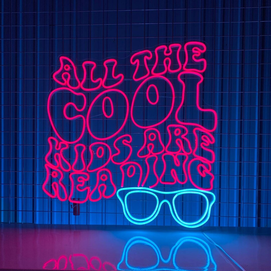 All the Cool Kids Are Reading Neon Sign Reading Club Led - Etsy