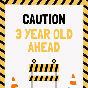 Construction Birthday Party Signs- Printable - Etsy