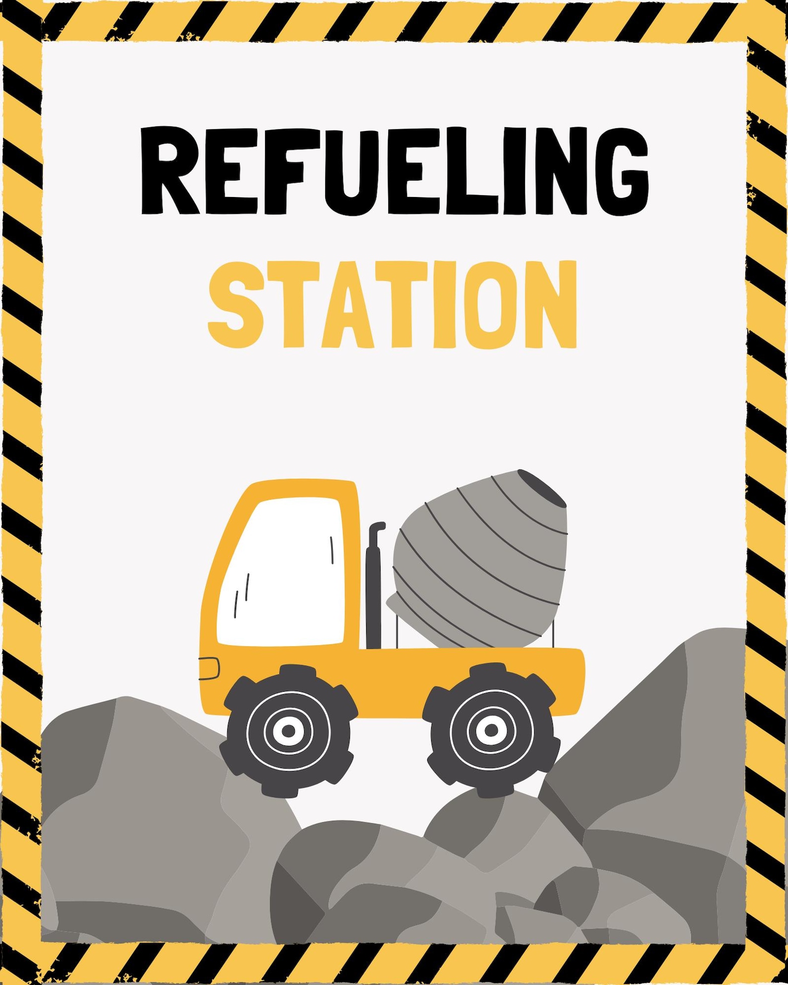 Construction Birthday Party Signs- Printable - Etsy