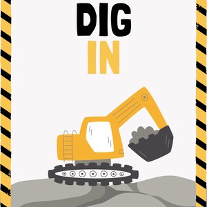 Construction Birthday Party Signs- Printable - Etsy