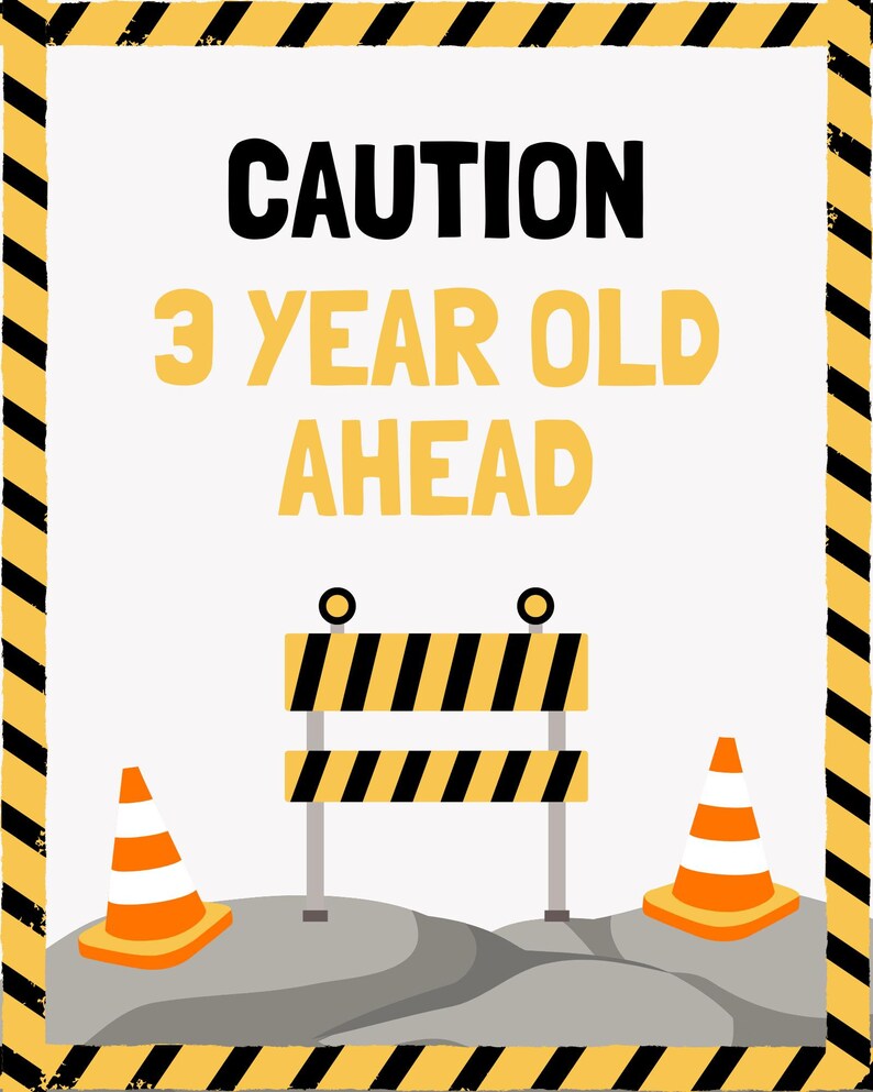 Construction Birthday Party Signs- Printable - Etsy