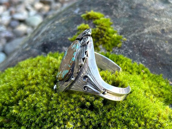Albert Jake Navajo Sterling Silver Number 8 Turquoise… - Gem