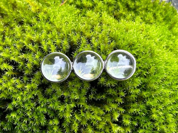 Victorian 'Pools of Light' Rock Crystal Sterling Broo… - Gem