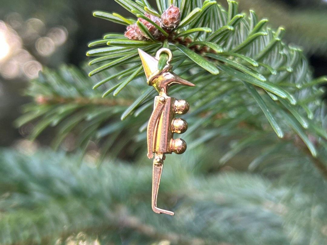 Vintage Marionette Puppet Charm in 14k Solid Yellow Gold, Movable Charm ...