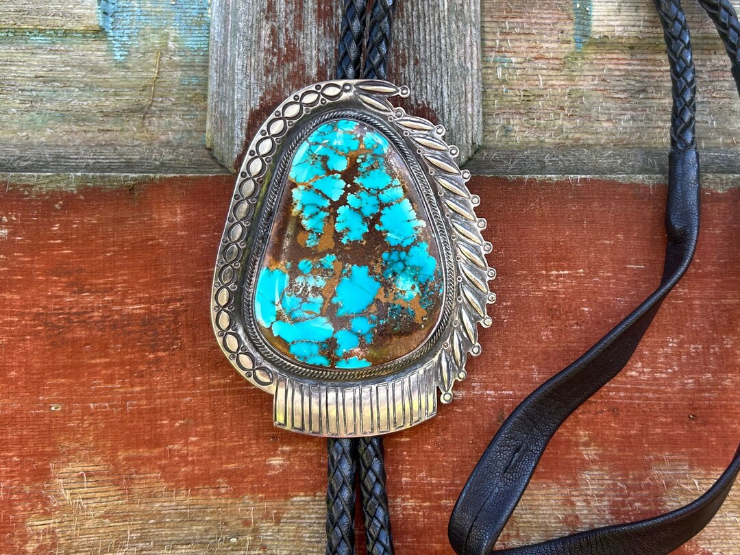 Paul J Begay Navajo Royston Turquoise Sterling Silver Bolo Tie - Etsy