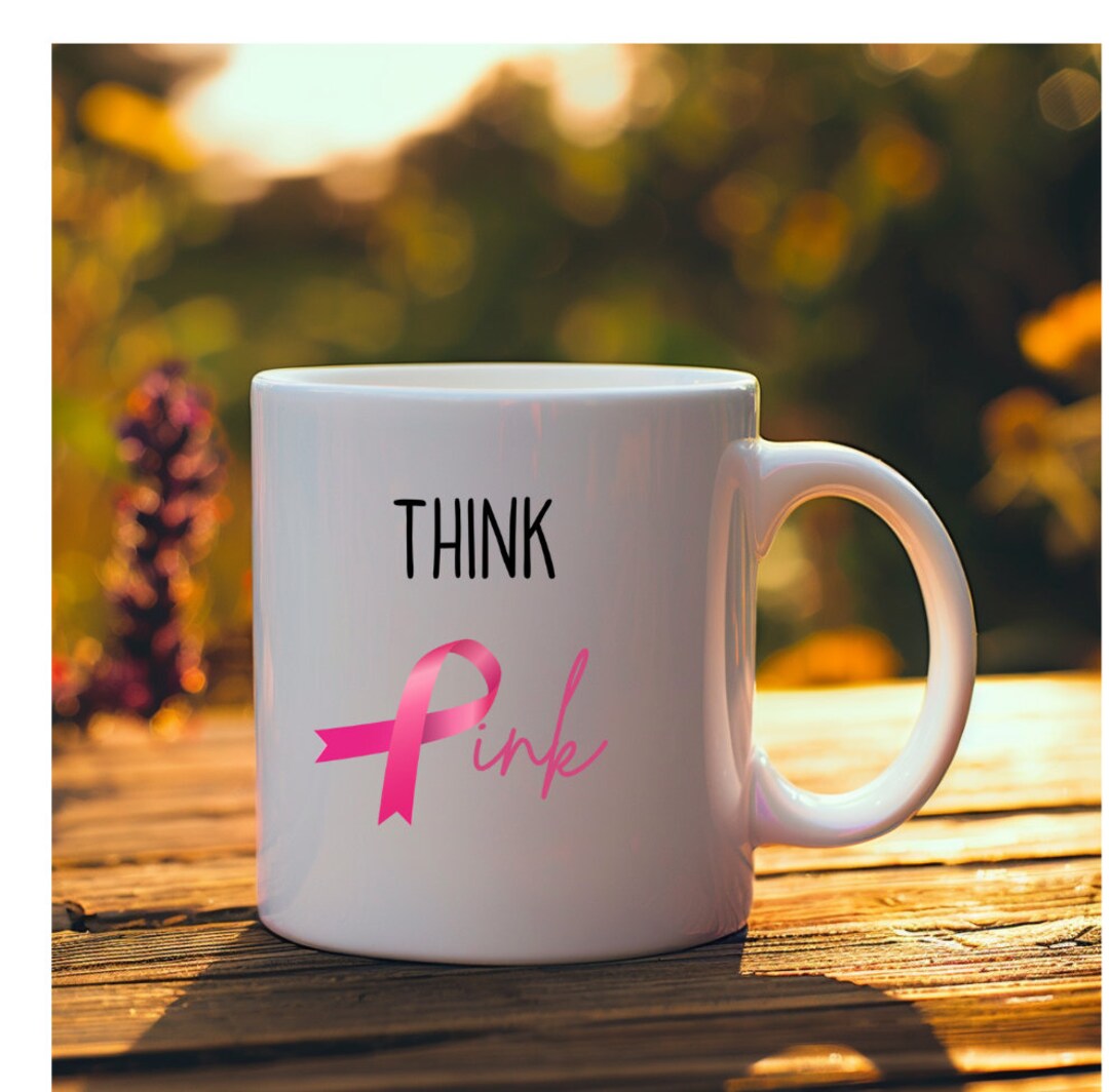 Think Pink Breast Cancer Awareness Novelty Gift Mug - Etsy