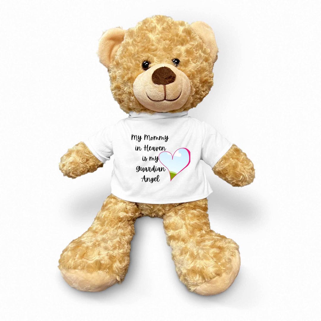 Personalized Memorial Mothers Day Plush Teddy Bear Gift Guardian Angel ...