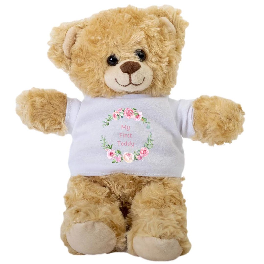 My First Plush Teddy Bear Gift Baby Shower Birth for Baby Girl - Etsy