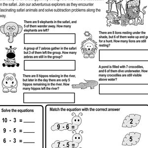 1st Grade Math Worksheet, Addition Subtraction Strategy Activity ...