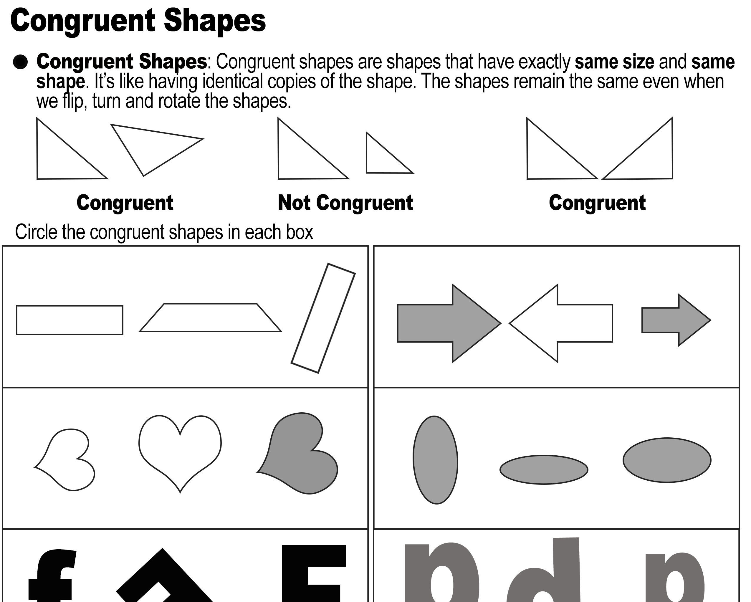 Educational Congruent Symmetry Transformation Posters, Kids Activity 3 ...