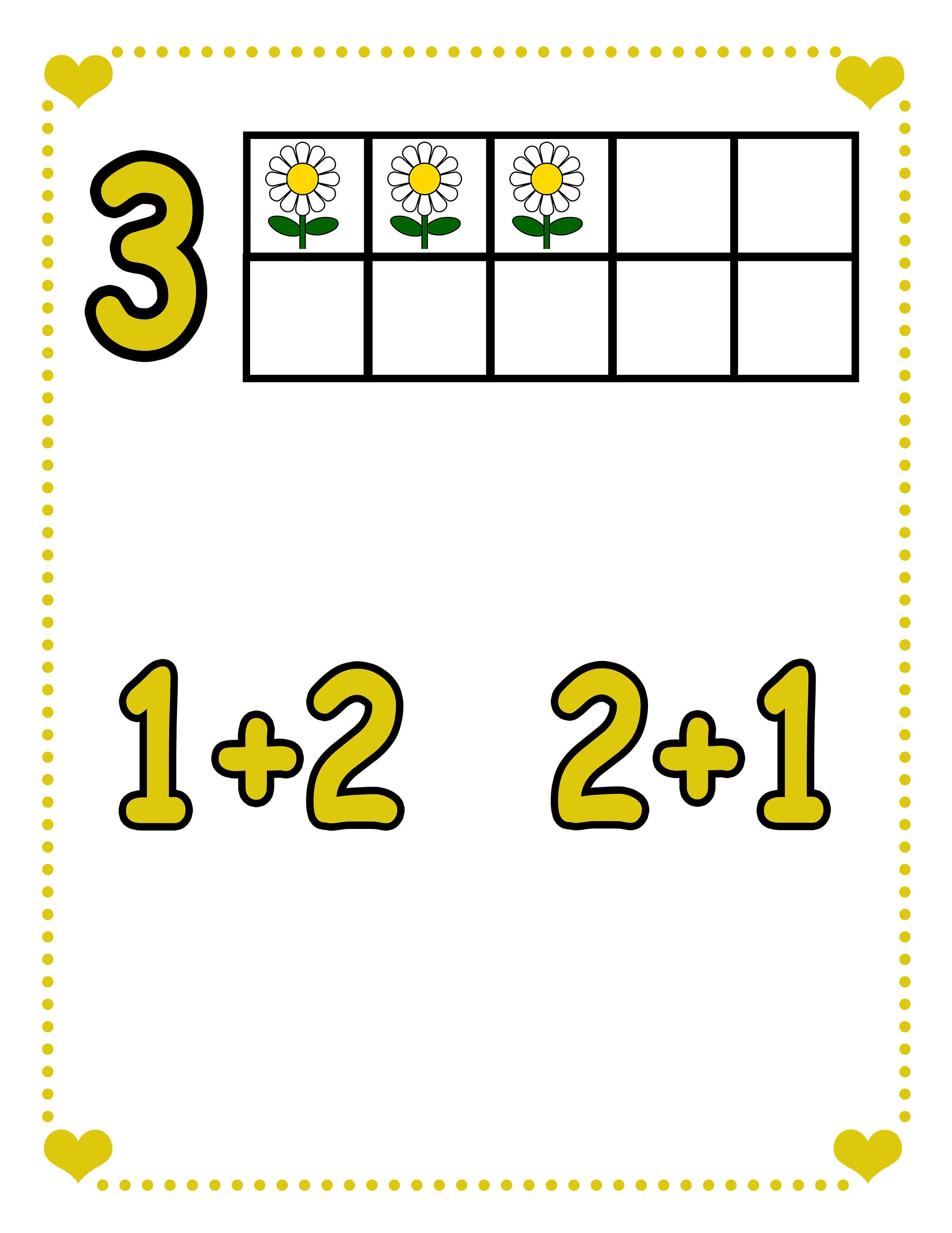 Number Posters With Ten Frames for Classroom Number Poster Math 1st ...