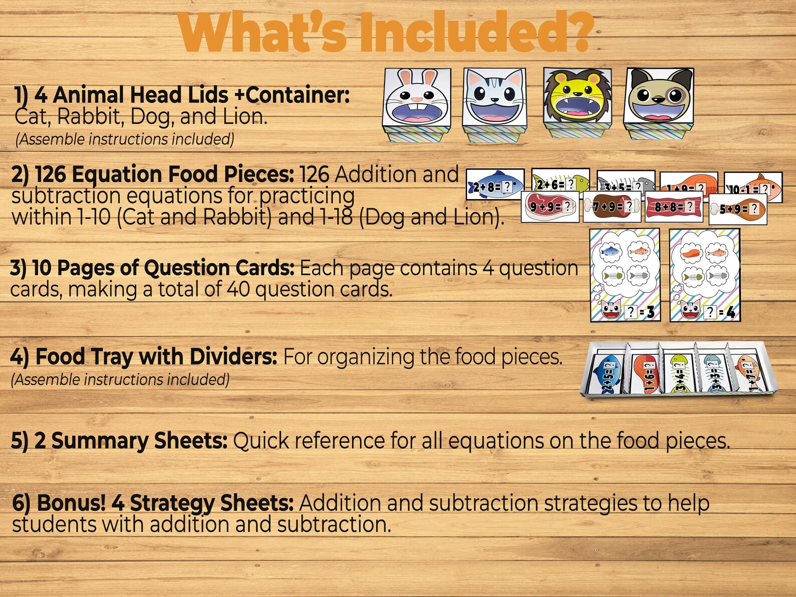 Addition Subtraction Feeding Fun Math Activity-educational Math ...