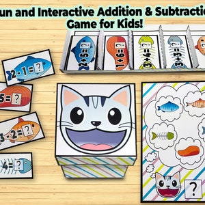 Addition Subtraction Feeding Fun Math Activity-educational Math ...