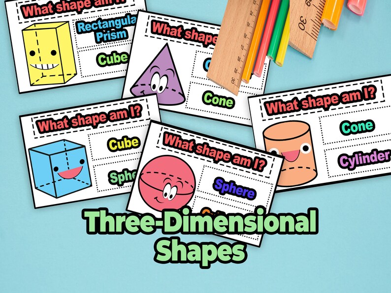 2D Shapes Math Practice Kids - 2D and 3D Shapes Learning Activity ...