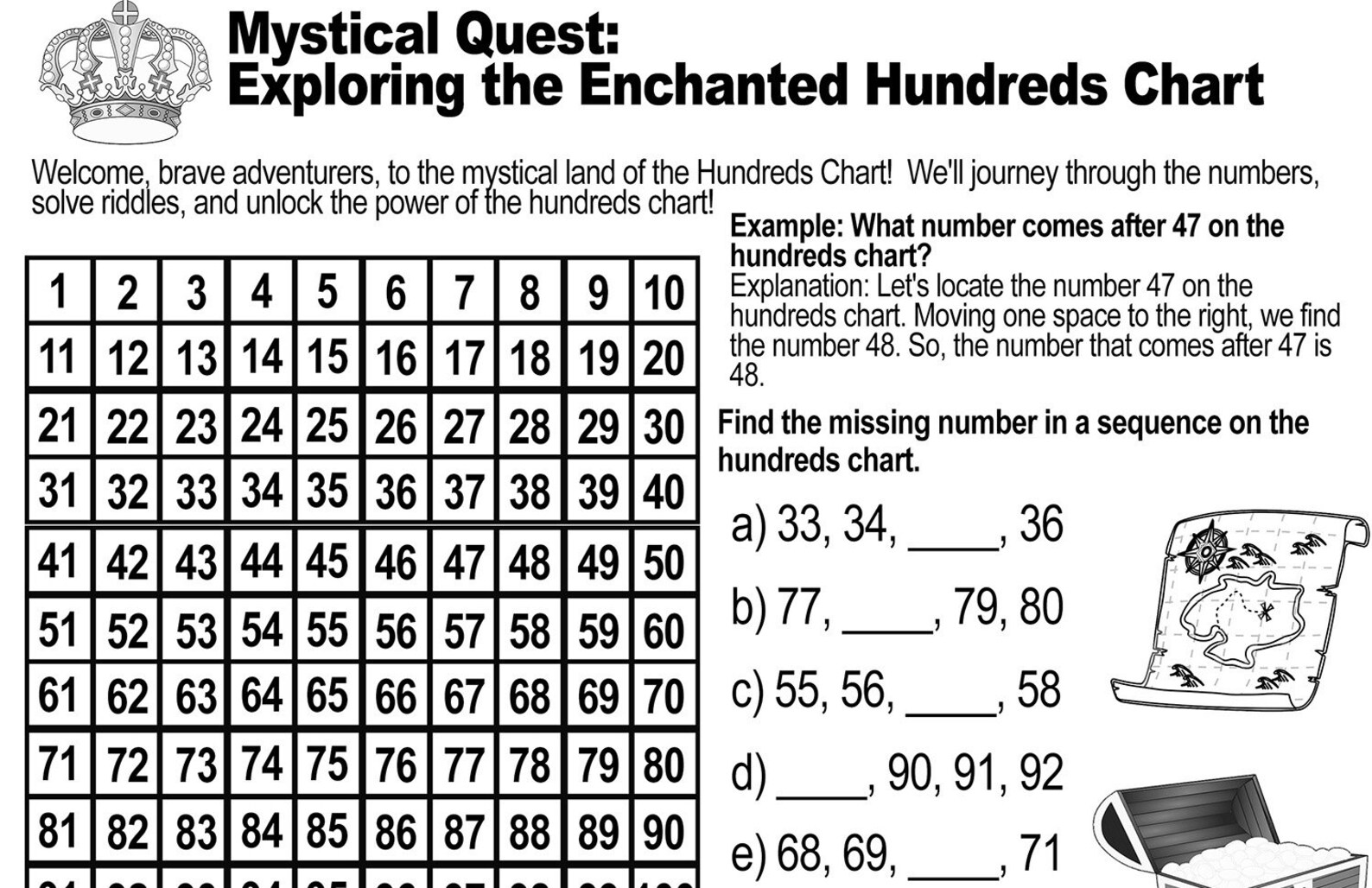 Number Counting Worksheets Math Printable Ten Frames, Hundreds Chart ...