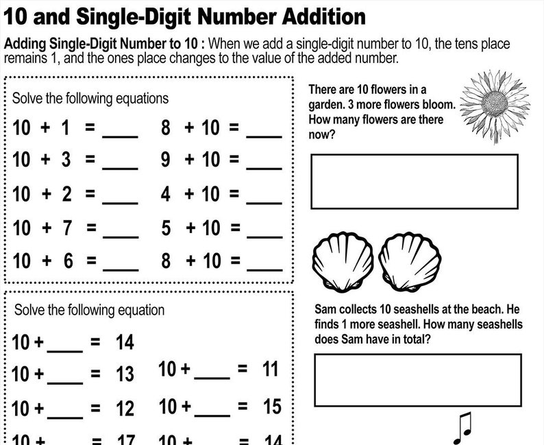 Addition Subtraction Strategy Math Worksheet First Grade Kindergarten ...