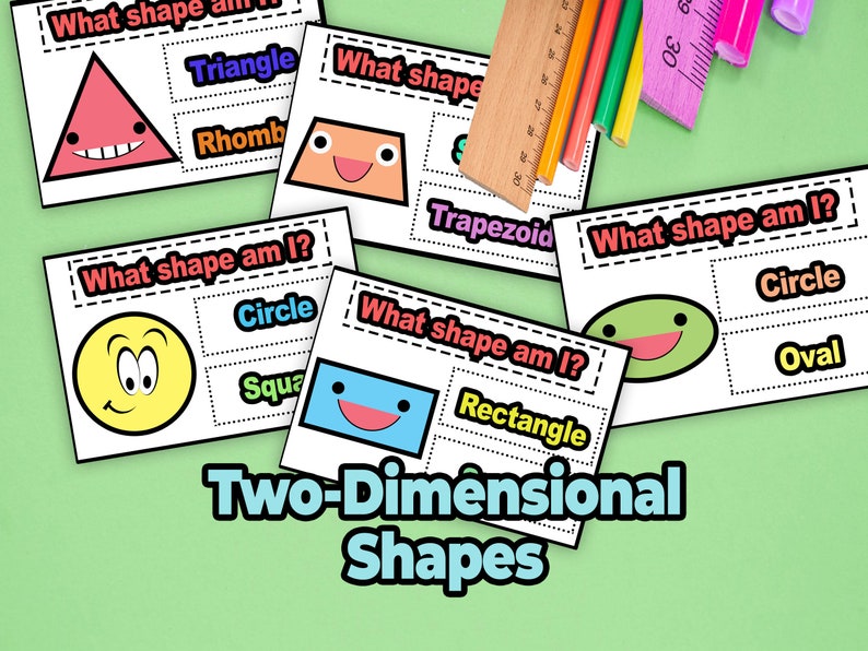 2D Shapes Math Practice Kids - 2D and 3D Shapes Learning Activity ...