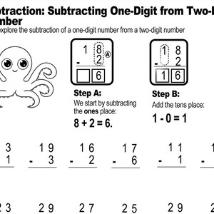 Addition Subtraction Strategy Math Worksheet First Grade Kindergarten ...