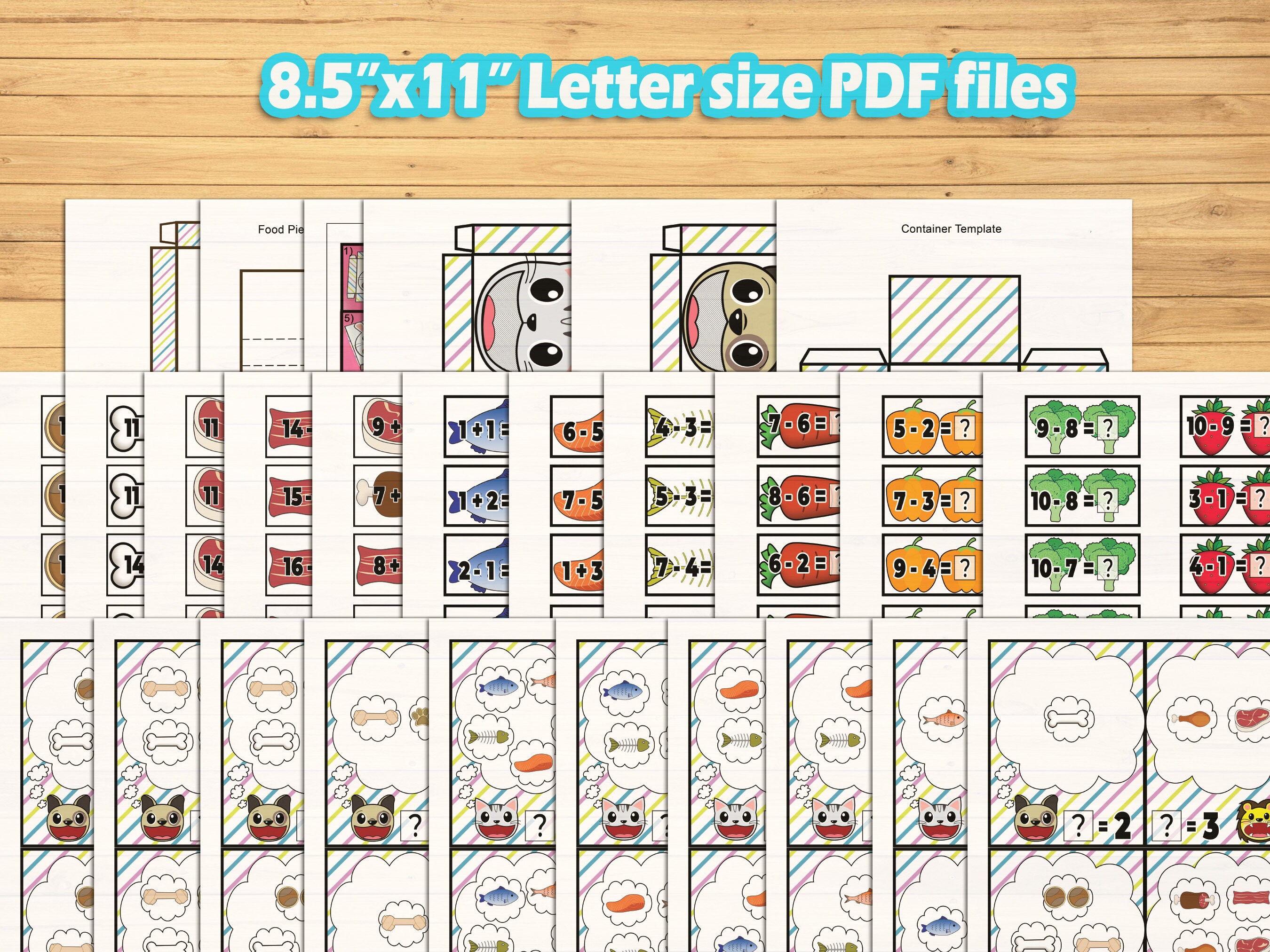 Addition Subtraction Feeding Fun Math Activity-educational Math ...