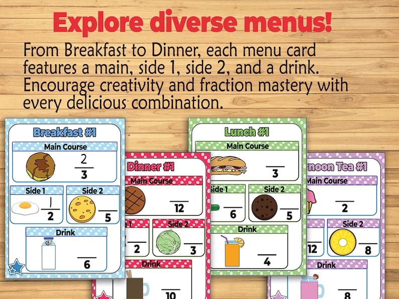 Fraction Montessori Activity Pretend Play-build-learn-fun Educational ...