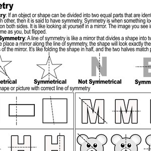 Educational Congruent Symmetry Transformation Posters, Kids Activity 3 ...