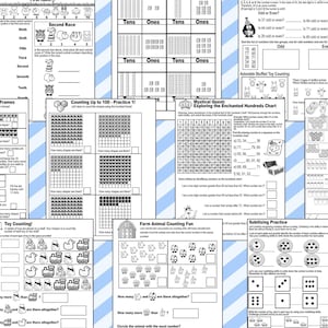 Number Counting Worksheets Math Printable Ten Frames, Hundreds Chart ...