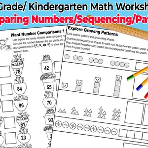 Comparing Numbers Skip Counting Math Worksheets 1st Grade Kindergarten ...