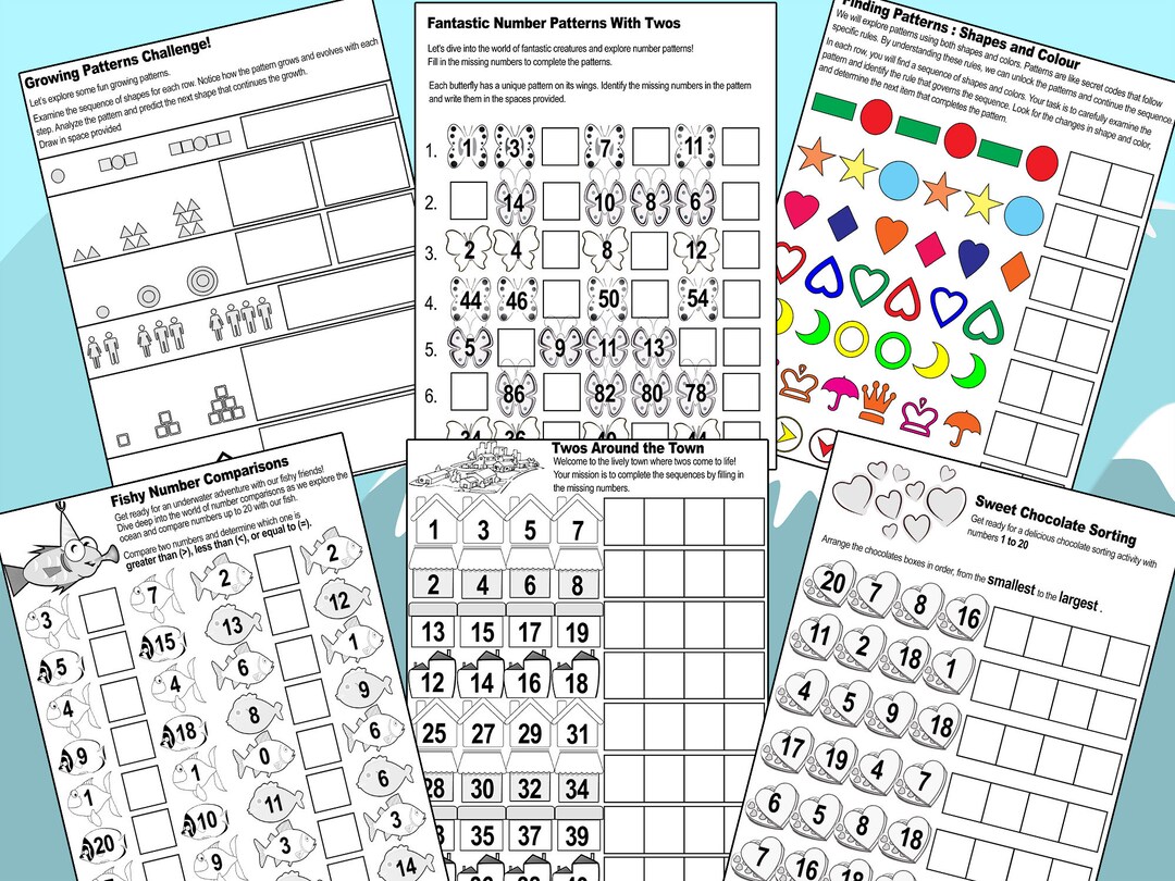 Comparing Numbers Skip Counting Math Worksheets 1st Grade Kindergarten ...