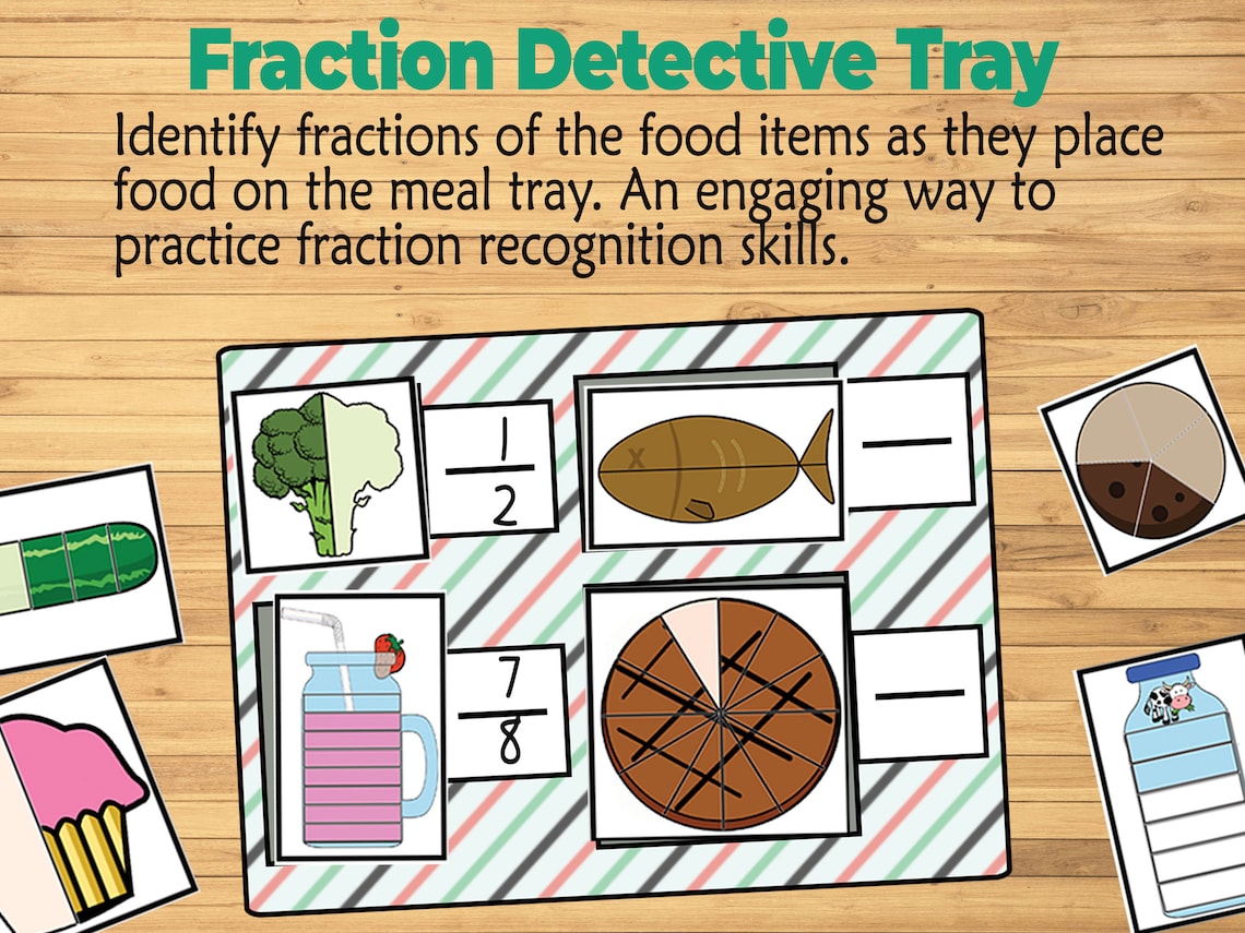 Fraction Montessori Activity Pretend Play-build-learn-fun Educational ...