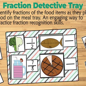 Fraction Montessori Activity Pretend Play-build-learn-fun Educational ...