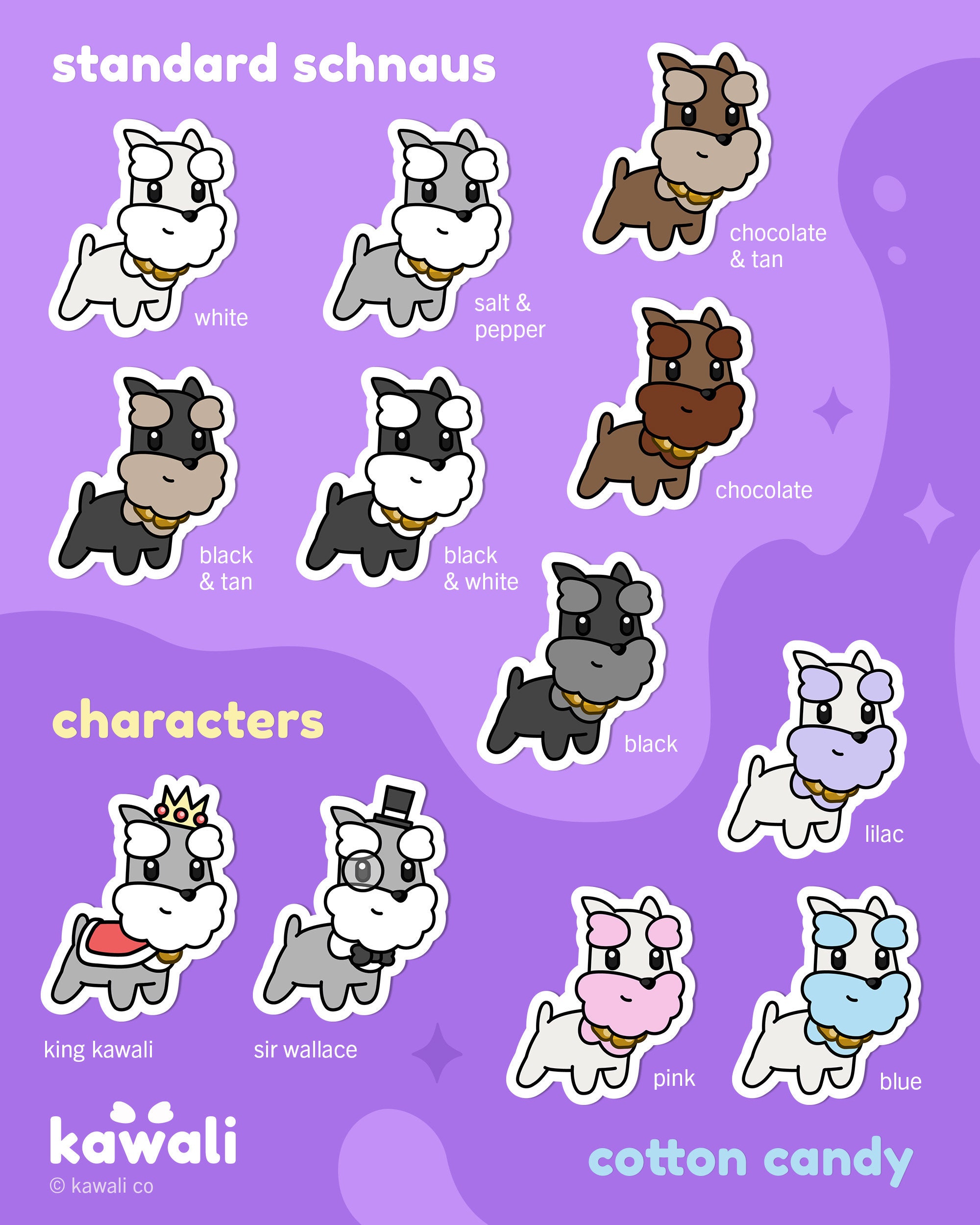 Schnauzer Stance 3 Sticker Kawaii Mini-schnauzer Waterproof Vinyl ...