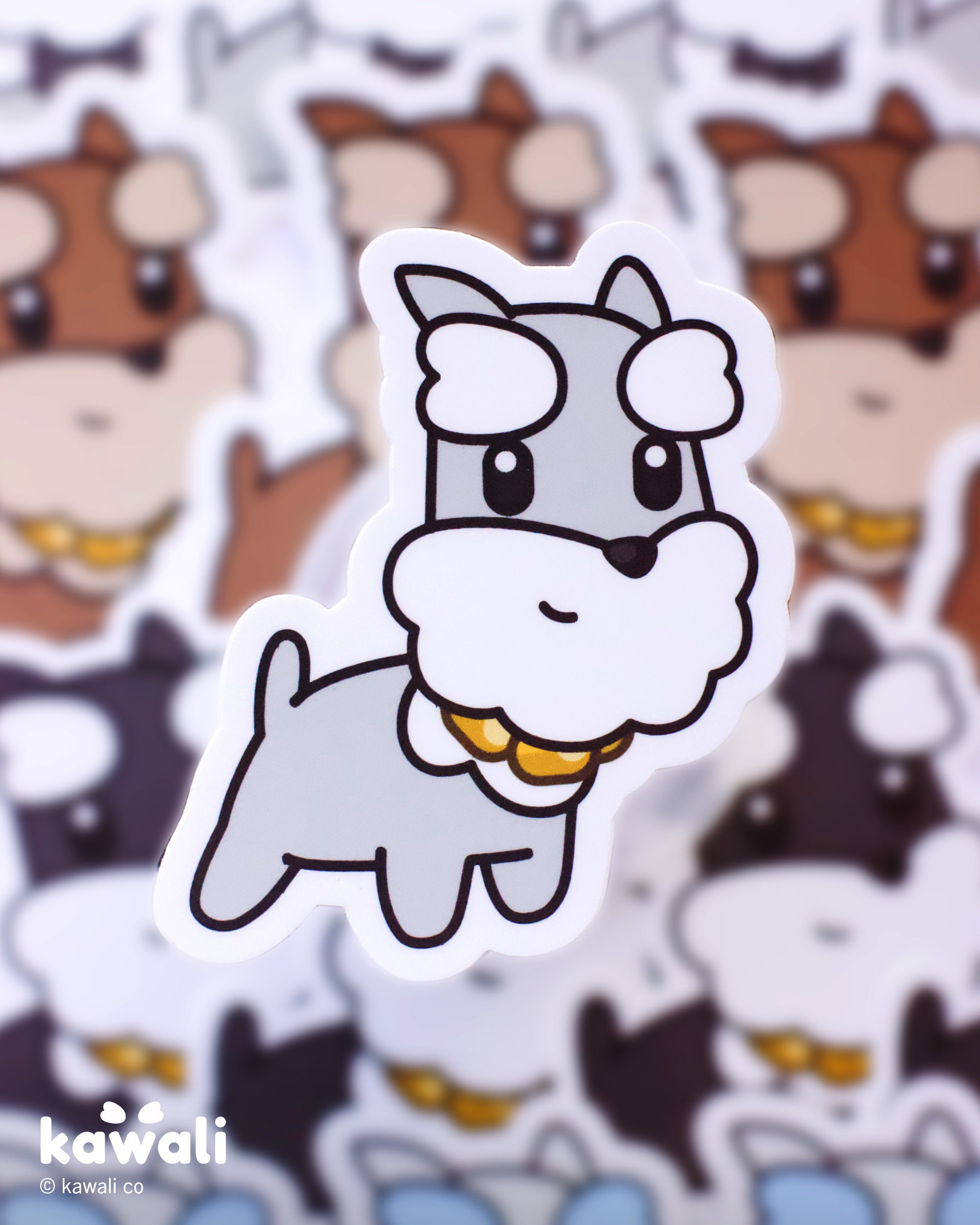 Schnauzer Stance 3 Sticker Kawaii Mini-schnauzer Waterproof Vinyl ...