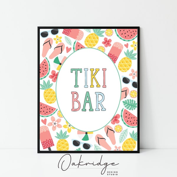 Tiki Bar Sign Printable - Etsy