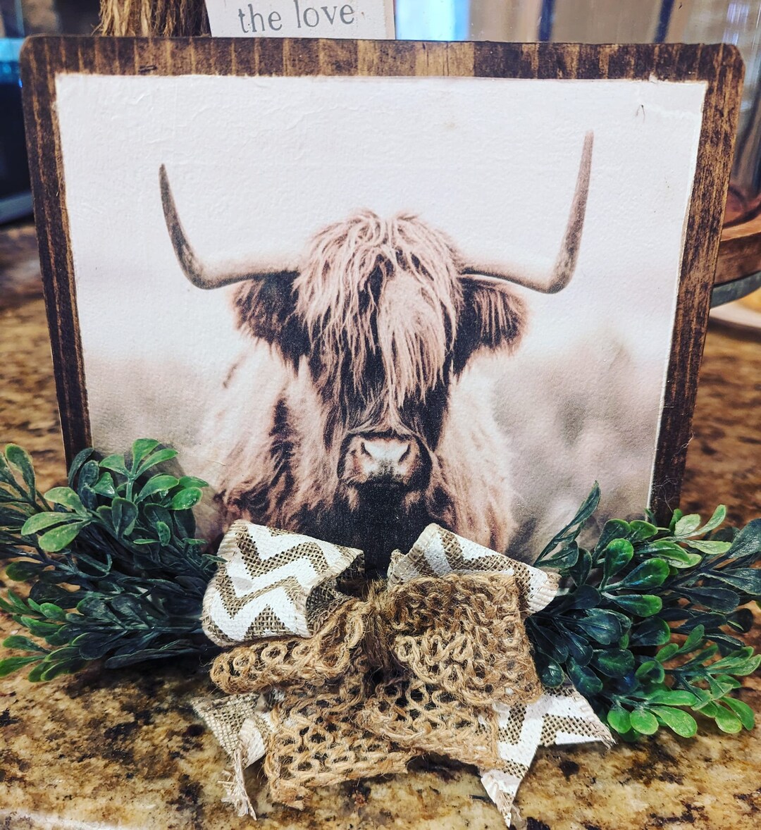 Highland Cow Sign - Etsy