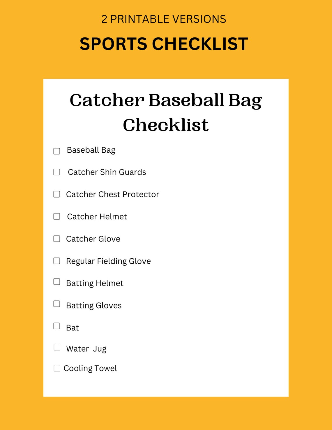 Sports Checklists for Your Baseball Catchers and First Basemen to Have ...