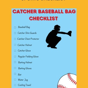 Sports Checklists for Your Baseball Catchers and First Basemen to Have ...